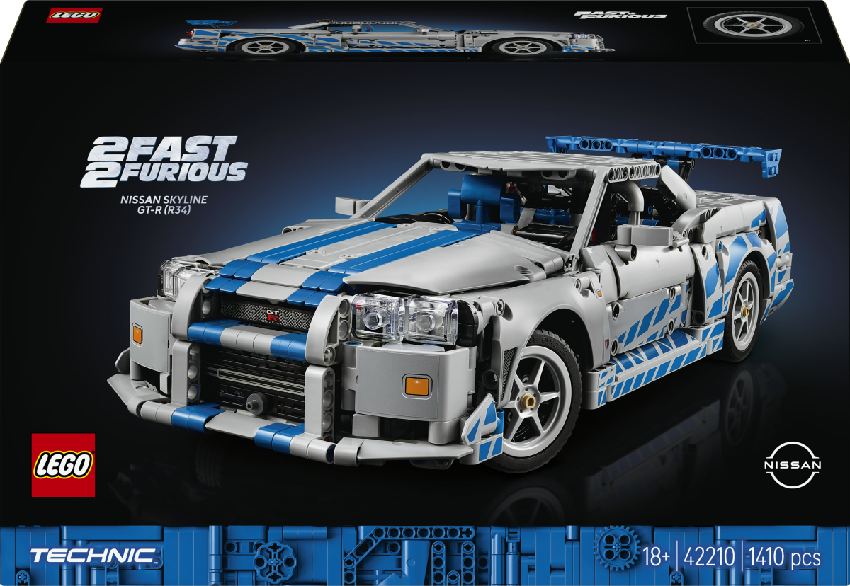 LEGO 42210 Technic 2 Fast 2 Furious Nissan Skyline GT-R (R34) Flitzer ...