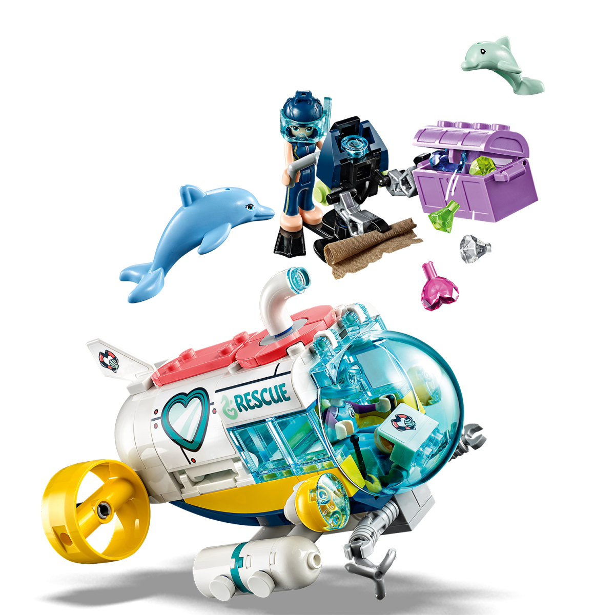 LEGO 41378 Friends Rettungs-U-Boot für Delfine -, 39,99